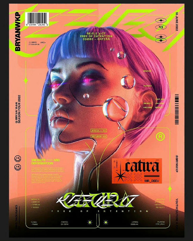 赛博酸性海报设计 | Bryan Wan