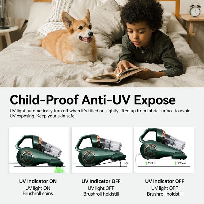 Amazon.com - Dibea Handheld Bed Vacuum Cleaner Machine, Mattress Vacuum ...