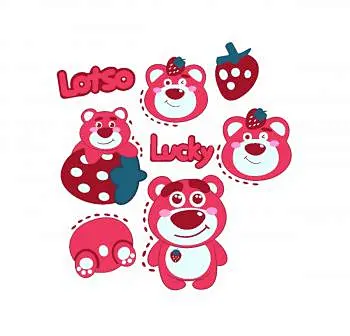 卡通草莓熊-花瓣网