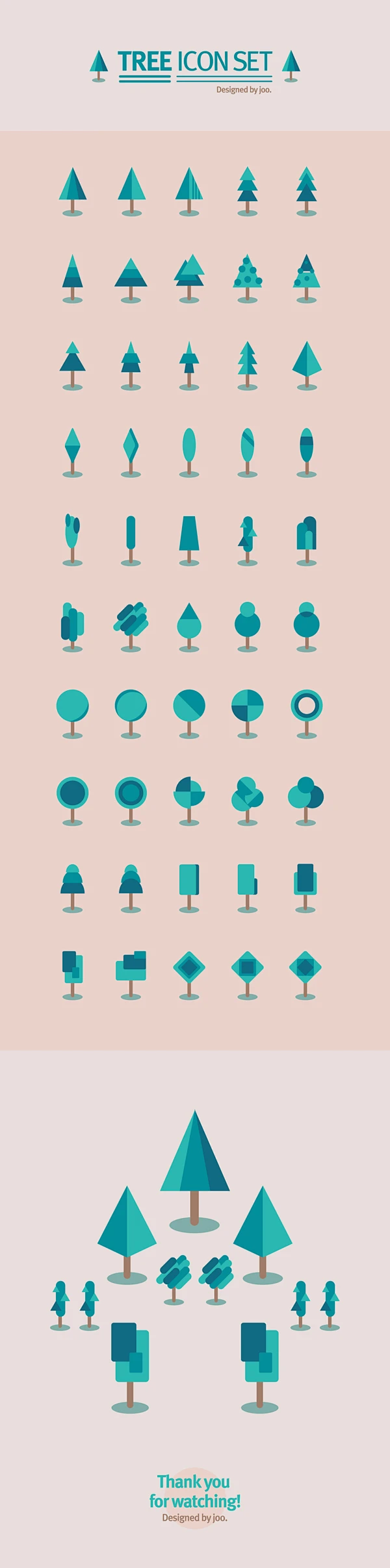 50 tree icon set : 50 Tree icon set-花瓣网