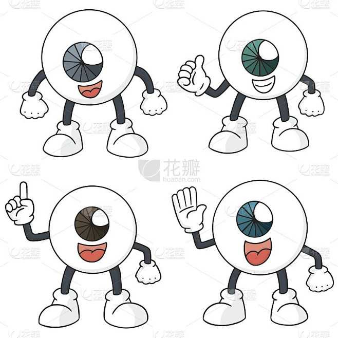 卡通眼睛素材-花瓣网