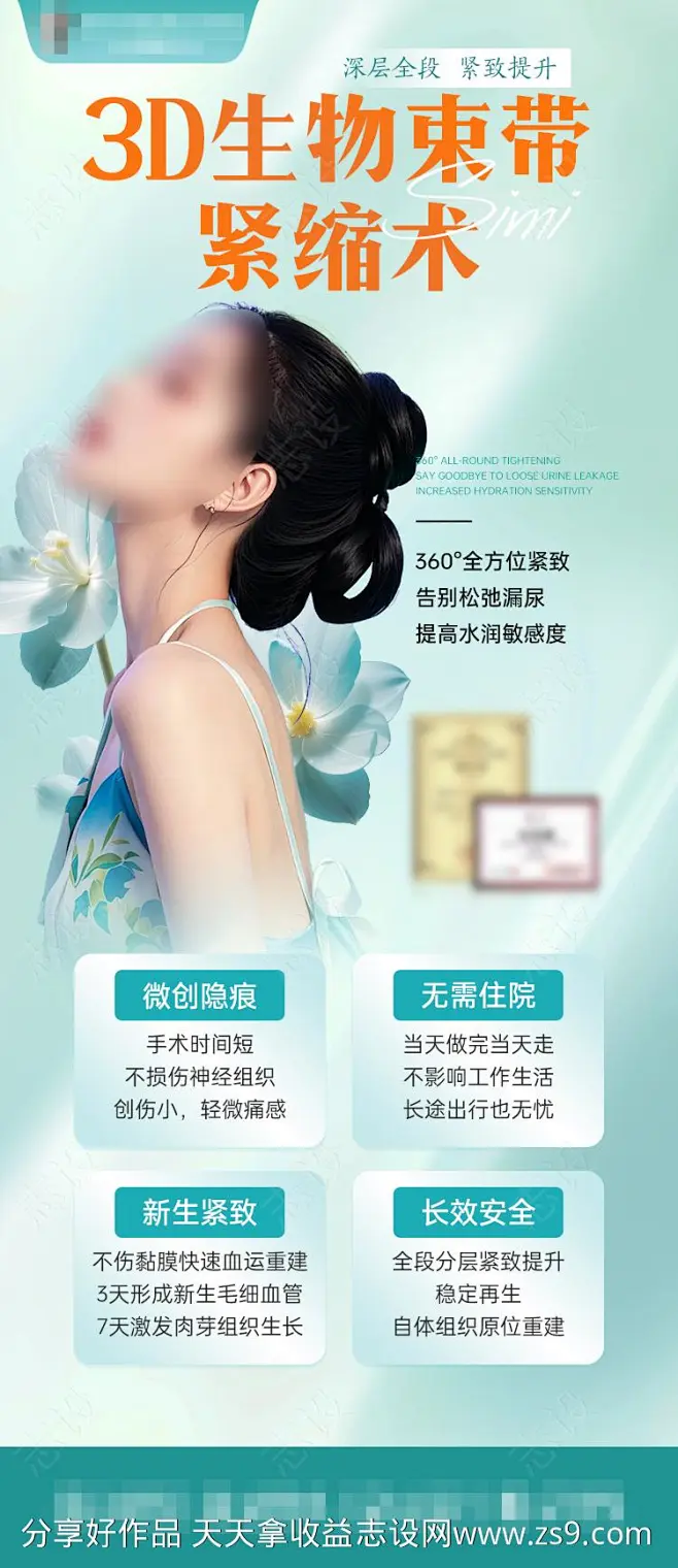3D生物束带紧缩术海报-源文件-志设网-zs9.com-花瓣网