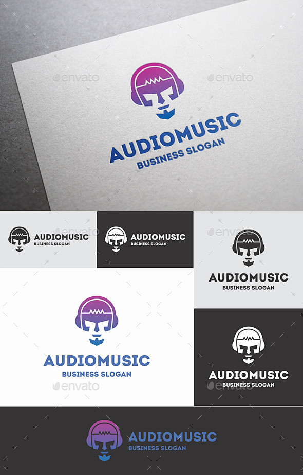 音频音乐——人类标志模板Audio Music - Humans Logo Templates负担得起的价格,外星人,艺术家,音频极客,品牌 ...