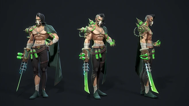 Cyborg Revenge Squad Assassin - 3D Game Character Modeling-花瓣网