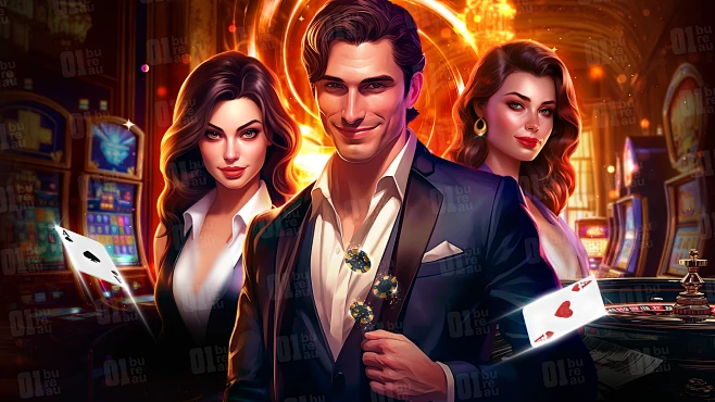 banner gambling Slots casino 2D Digital Art Game Art Gaming game design ...