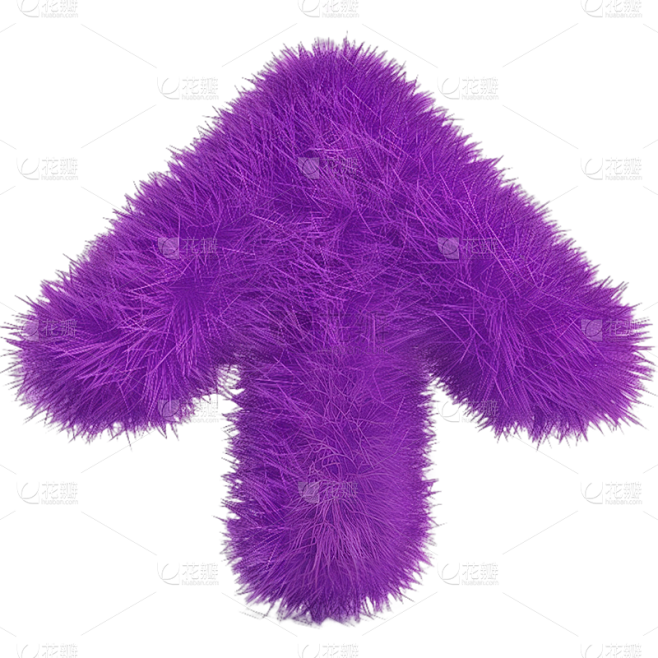 装饰通用3D毛绒箭头元素素材