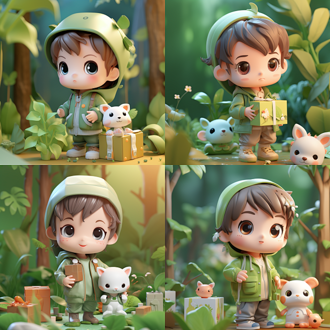 ivan_1983_super_cute_boy_IP_by_pop_mart_holding_animal_green_le ...