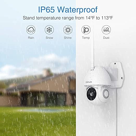 Amazon.com : Security Camera Outdoor, Goowls 1080P HD Pan/Tilt 2.4G ...
