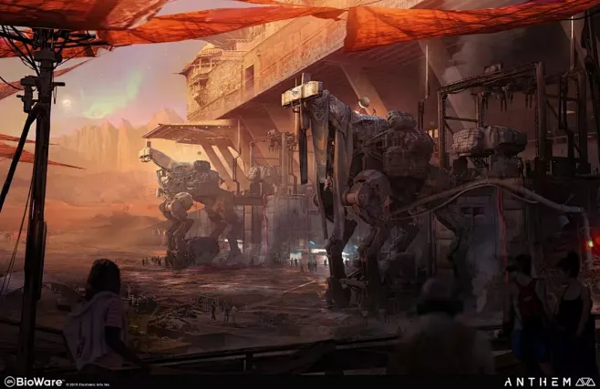 口碑崩盘的3A游戏，美术仍是业界标杆！《圣歌Anthem》海量美术设定！-花瓣网