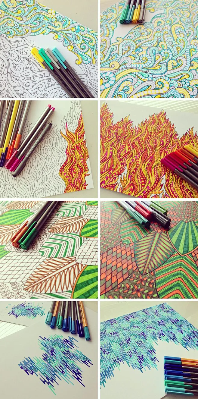 Illustrating the Elements. Beautiful line art, doodle art, pen art ...