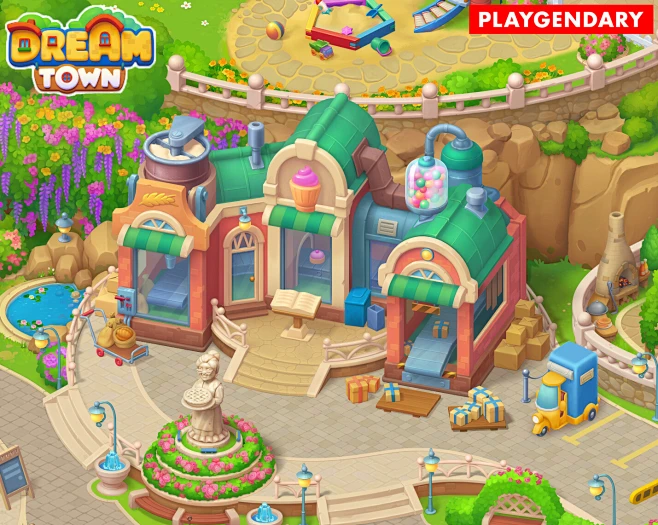 Сasual buildings 3d models. Dream Town. Playgendary.-花瓣网