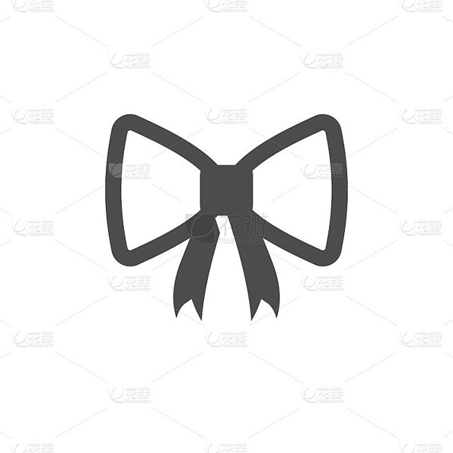 Bow graphic design template vector isolated