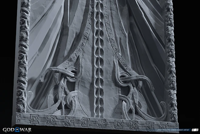 {游戏系列}美国God of War:战神（UI,角色，场景）-花瓣网