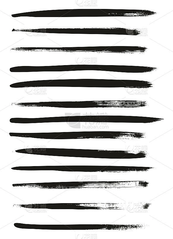Calligraphy Paint Thin Brush Lines High Detail Abs素材-花瓣网