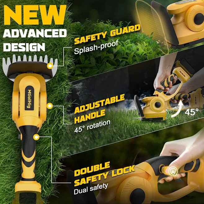 Amazon.com : Cordless Hedge Trimmer for Dewalt 20V Max Battery: 2 in 1 Electric Hedge Trimmer ...