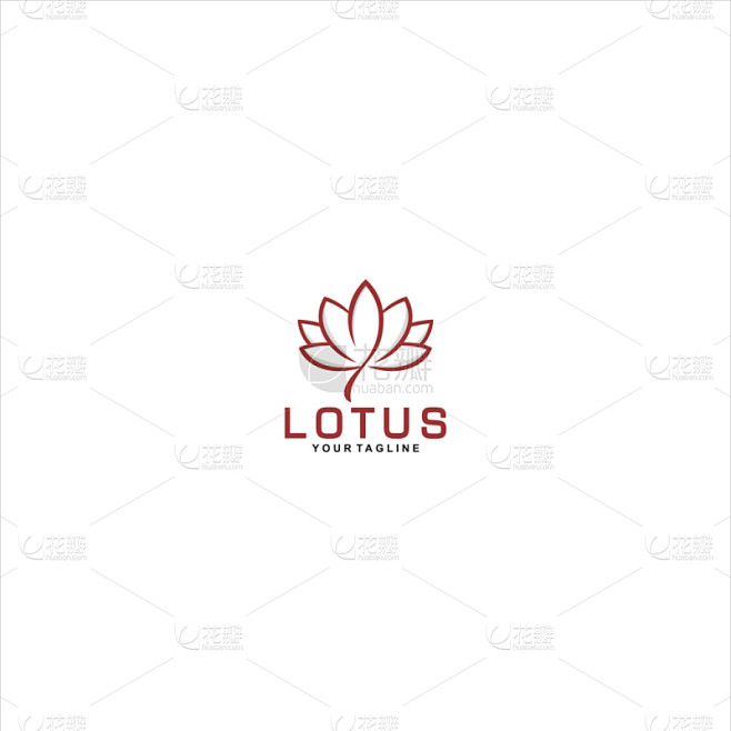 simple lotus logo template design