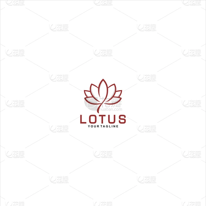 simple lotus logo template design素材-花瓣网