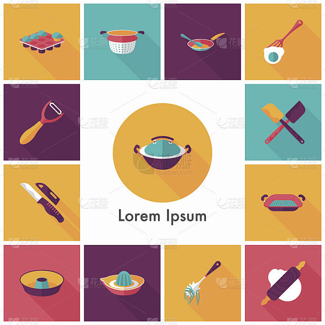 厨房和烹饪图标集