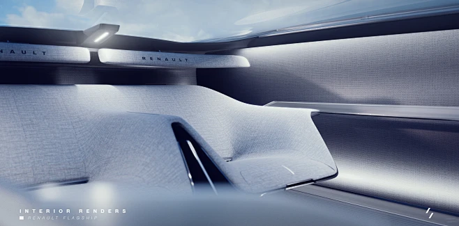 automotive car CGI concept Interior luxury renault Render-花瓣网