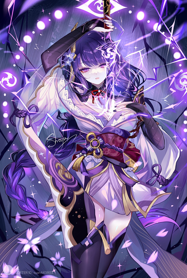 雷电将军-花瓣网