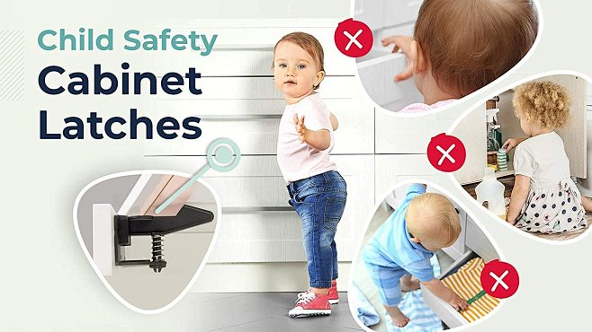 Amazon.com : Cabinet Locks Child Safety Latches - Quick and Easy ...