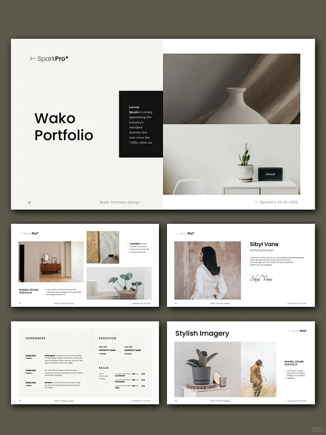 NO.51简约风艺术设计高级感作品PPT模板 - 小红书-花瓣网