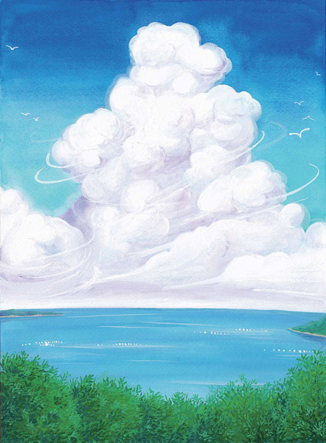 水色天空之城：轻松学画宫崎骏风格的水彩风景-雪兔-微信读书