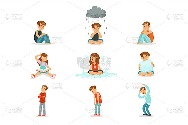 Children negative emotions, expression of differen