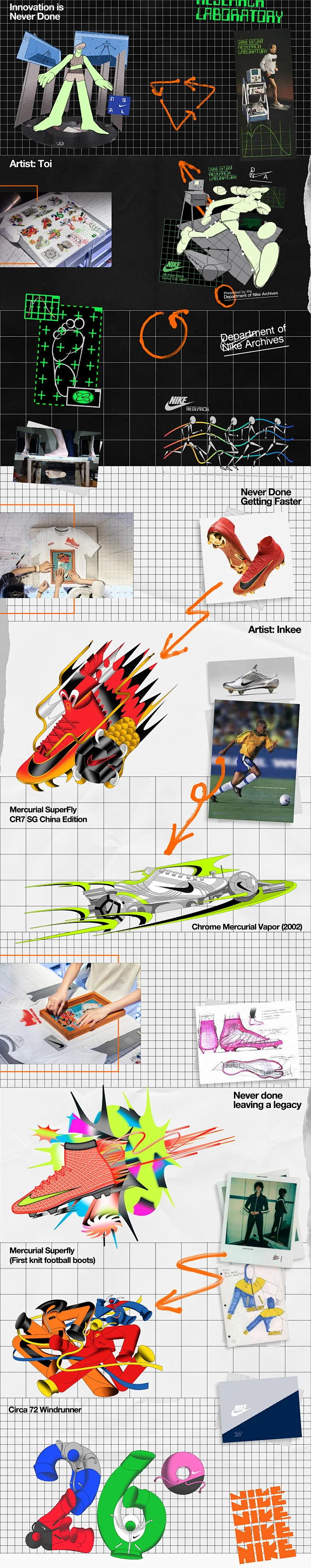 anniversary artist Nike screenprint tee tshirt typography Workshop-花瓣网