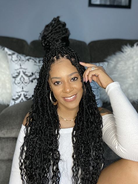 New Faux Locs Crochet Braids 120strands 24 Inch Knotless Crochet Hair ...