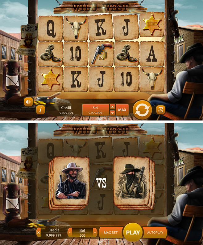 ArtStation - Wild West slots game disagn, Alex Taylor