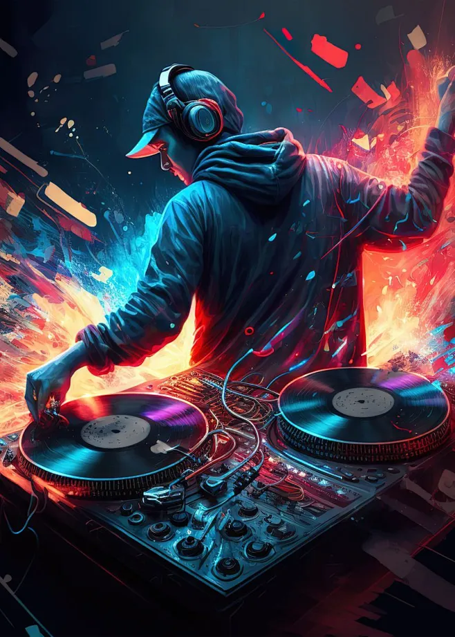 'Neon dj ' Poster by MatiasCurrie | Displate-花瓣网