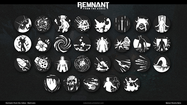 ArtStation - Remnant From the Ashes - Weapon Mod Icons, Nelson Neto