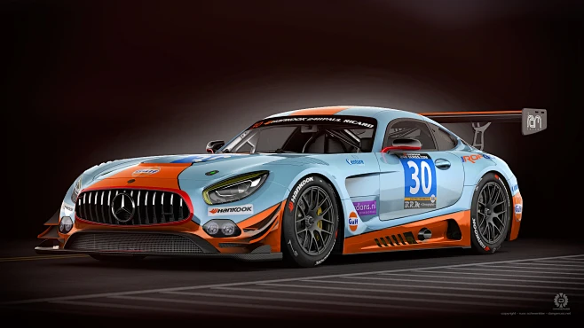 Mercedes Benz AMG GT3, Russ Schwenkler : Some stylized studio renders ...