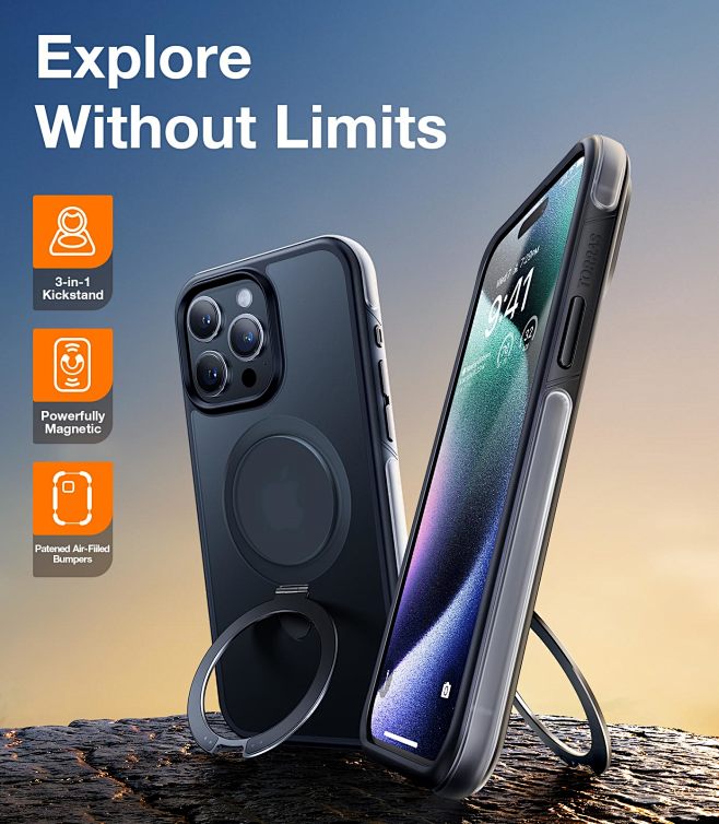 Amazon.com: TORRAS Shock-Absorbent Fit for iPhone 15 Pro Max Case with ...