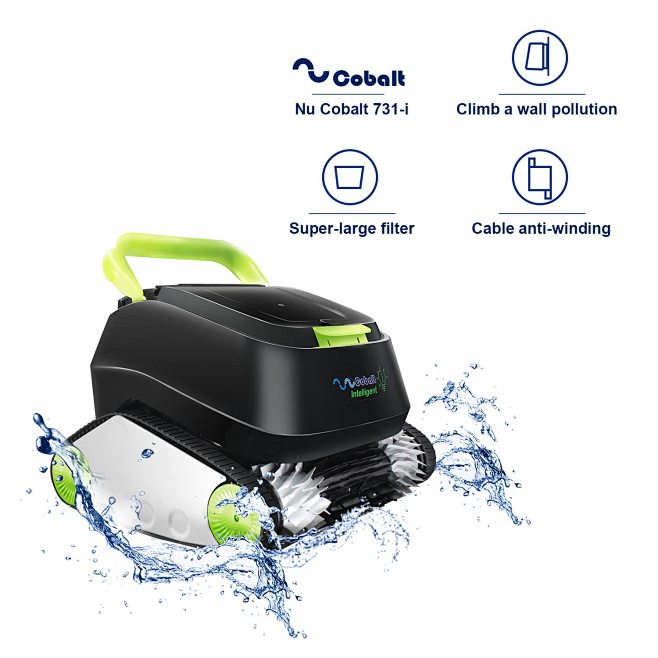 Amazon.com : Nu Cobalt 731-i pool cleaner automatic pool robot wall ...