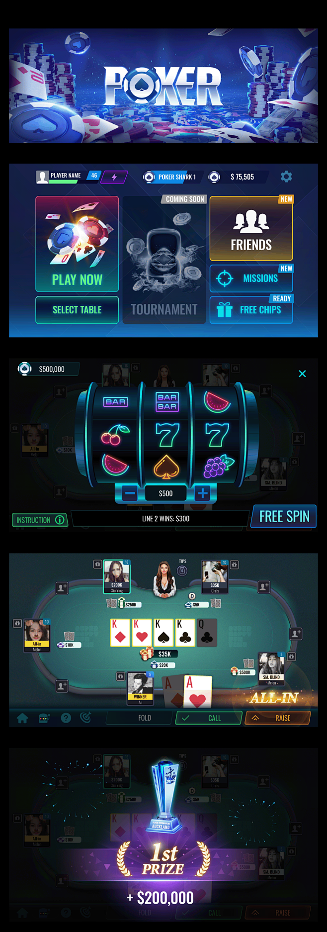 Poker 项目 | Behance 上的照片、视频、徽标、插图和品牌