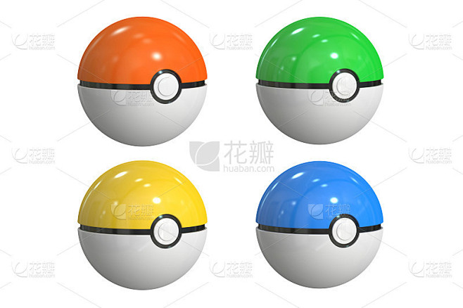 pokeballs, 3D渲染