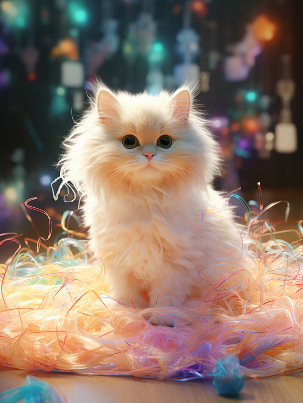 jason_1991_Cute_cat_playing_with_yarn_Katsuhiro_Oto_style_whims ...