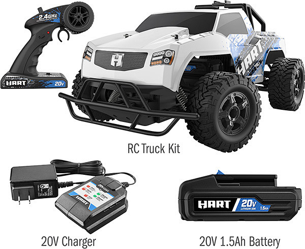 Hart RC Truck Uses their 20V Cordless Power Tool Batteries : This RC ...