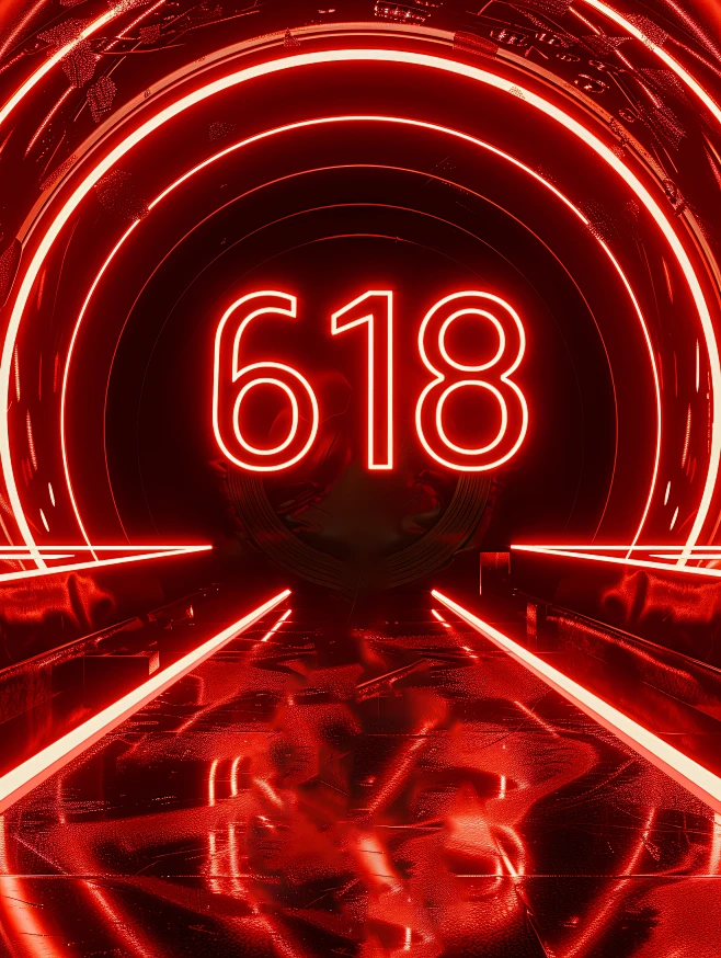 liang9269_an_abstract_red_circular_tunnel_backgrounddigital_art ...