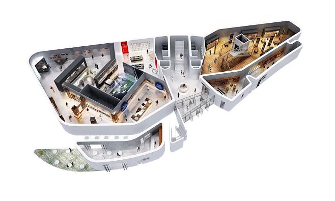 KY_F_ISO_1F_2_1200图片_展厅平面布局图片素材-花瓣网