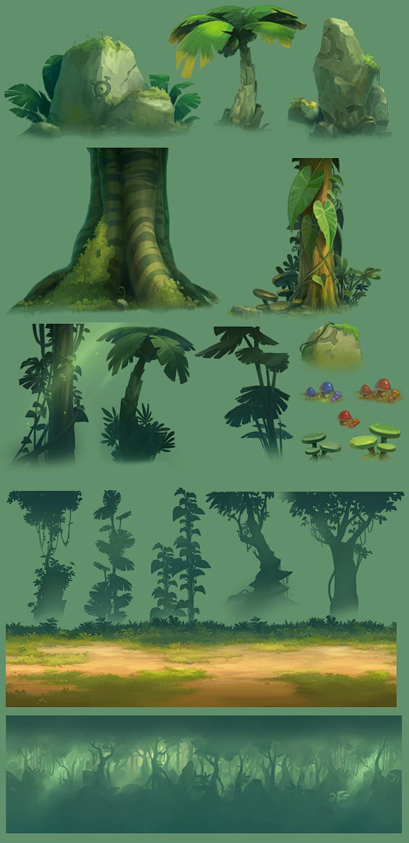 Side-Scrolling _forest, H J W : Photoshop-花瓣网