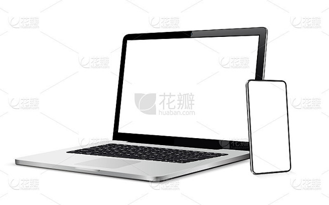 现代智能手机和笔记本电脑的空白触摸屏