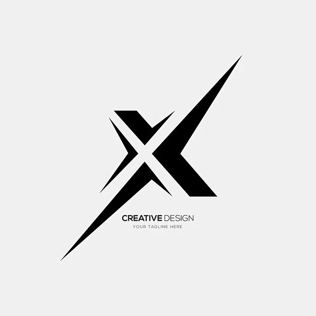 X letter sports branding modern unique shape with arrow monogram logo-花瓣网