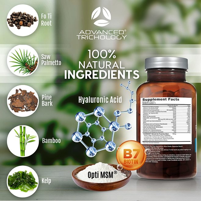 Amazon.com: FoliGROWTH™ 头发生长补充剂,适用于更浓密、更饱满的头发 | 经美国脱发协会批准* | 恢复稀疏的头发,拥有 ...