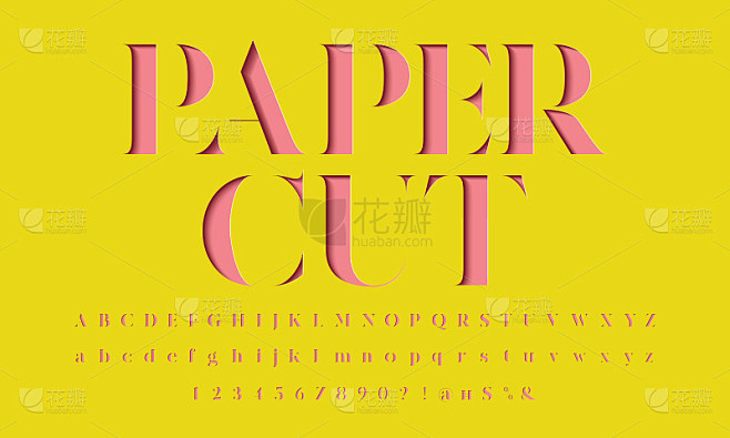 paper cut font