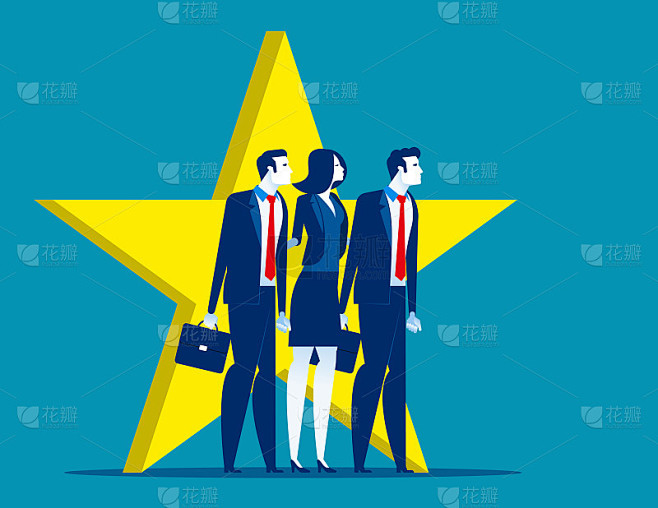 Outstanding employee. Concept business vector illu