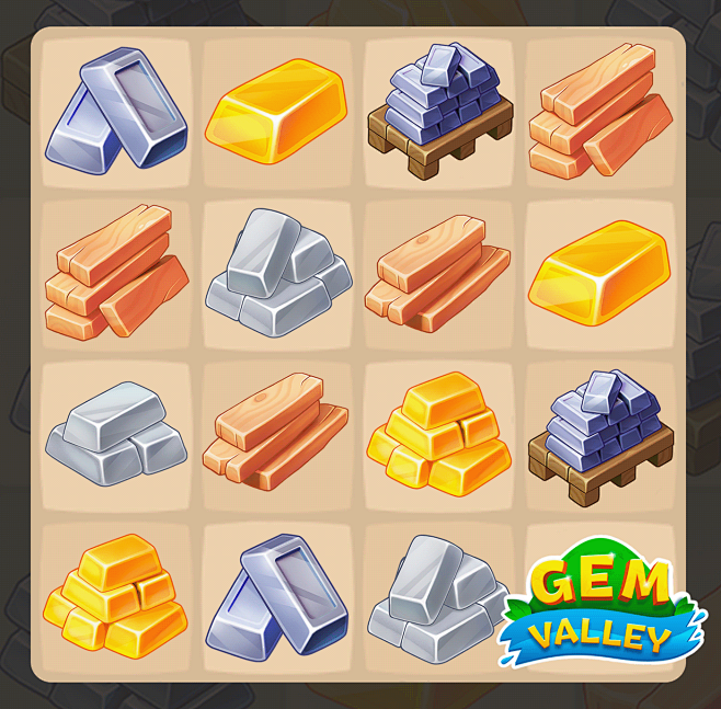 2D 3D game Game Art Game Icons icons Merge modeling Render