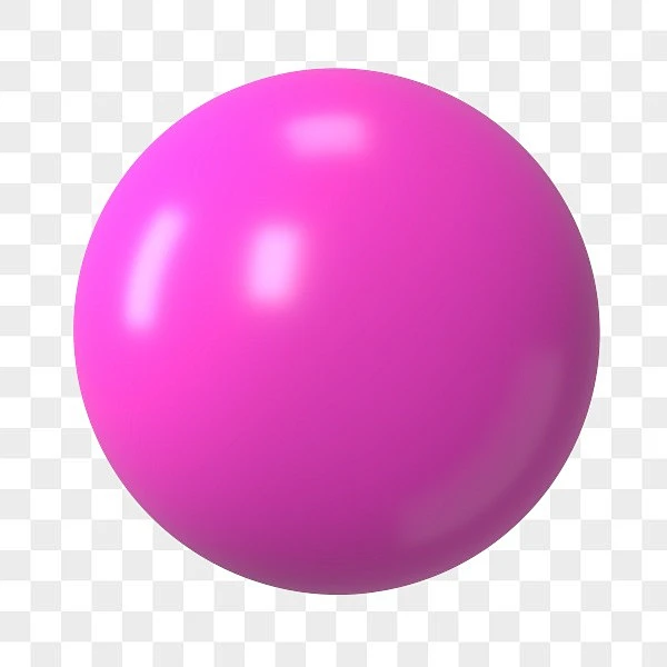 Pink shiny ball png sticker, 3D geometric shape, transparent background-花瓣网